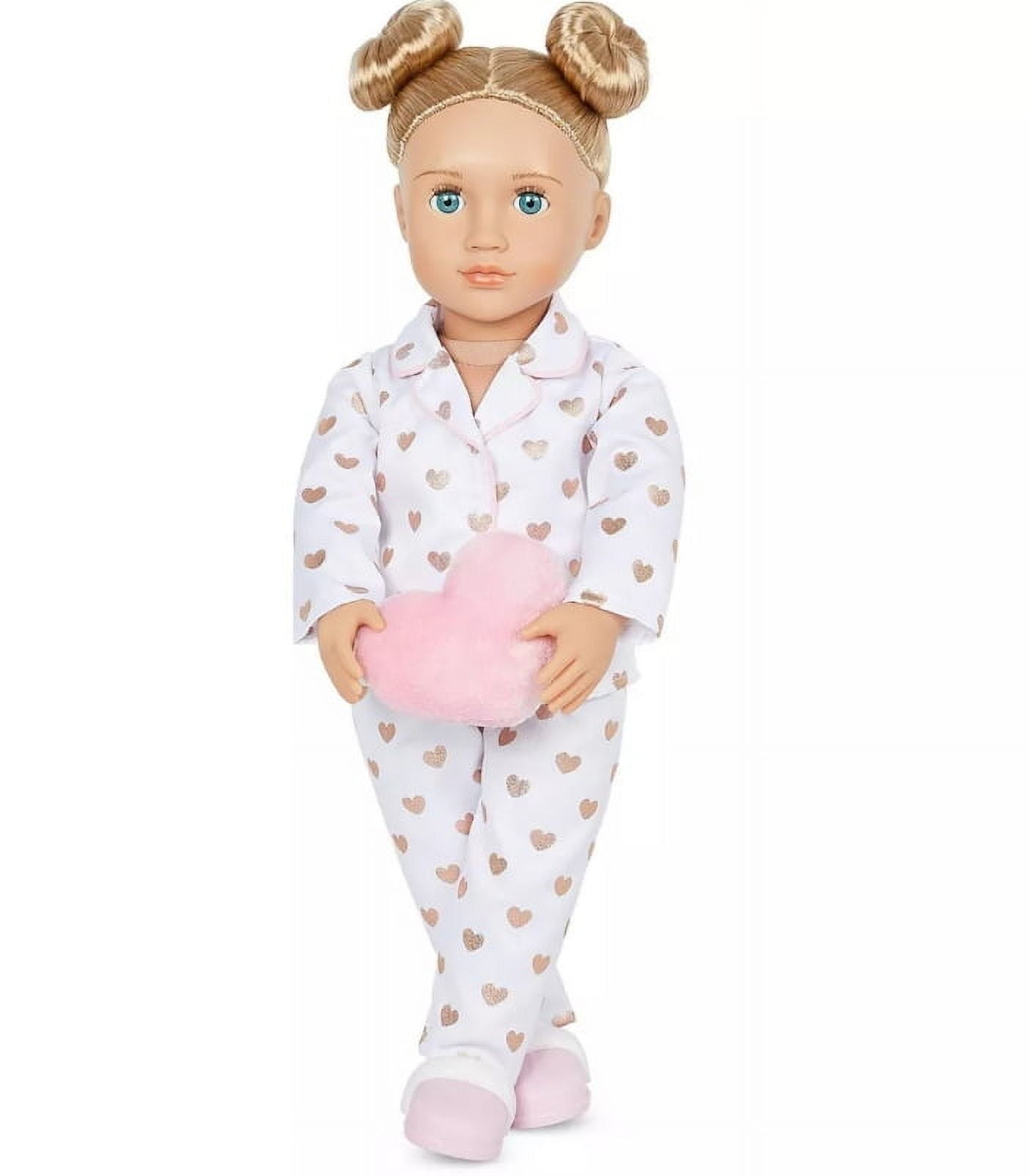 Our Generation Serenity with Heart Polka Dot Pajama Outfit 18" Slumber ...