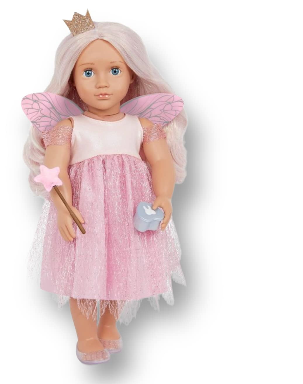 Our Generation Twinkle Tooth Fairy Doll, 18 Inch, Blonde Hair, Blue ...