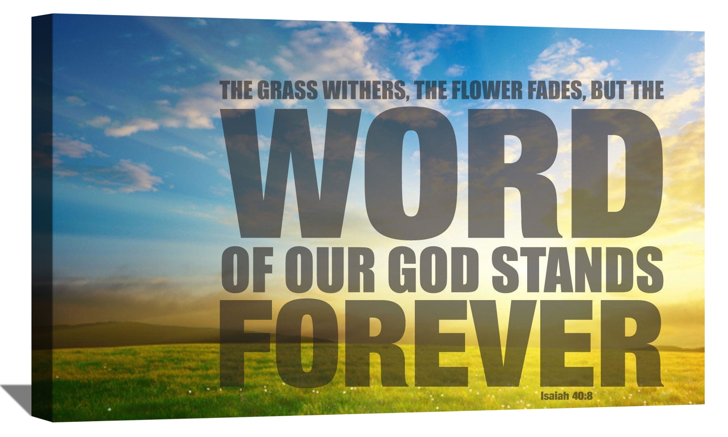 Our God Stands Forever Inspirational Christian Artwok Bible Verse ...