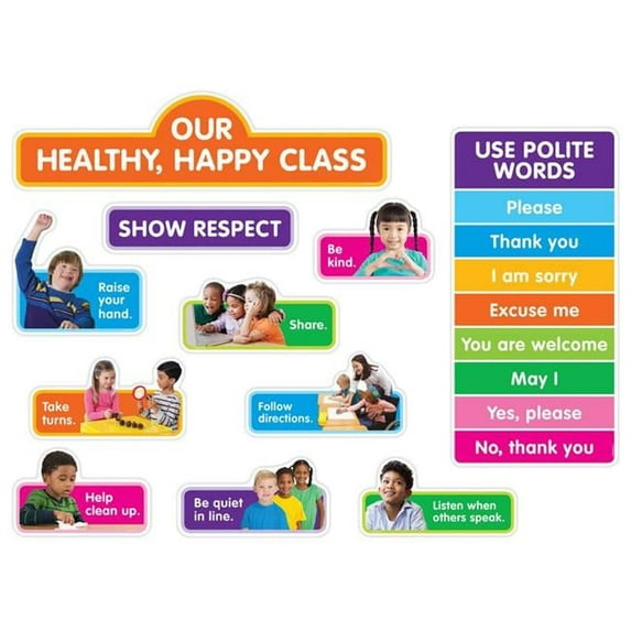 Our Healthy Happy Class Bulletin Board Set - Walmart.com