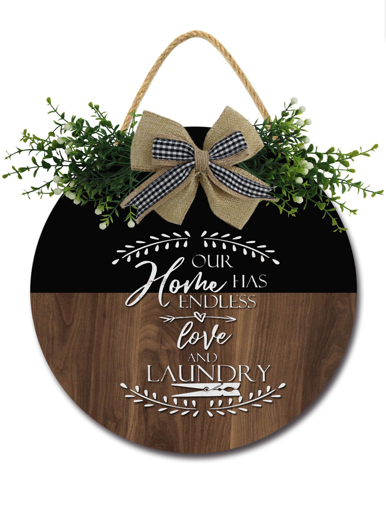 Our Home Has Endless Love And Laundry Sign Front Door Porch Decorations ...