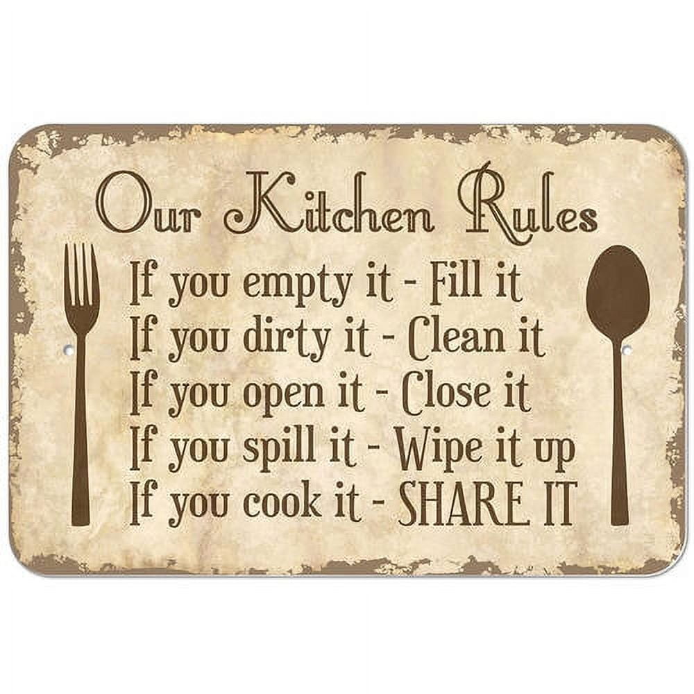 Our Kitchen Rules Sign - Walmart.com