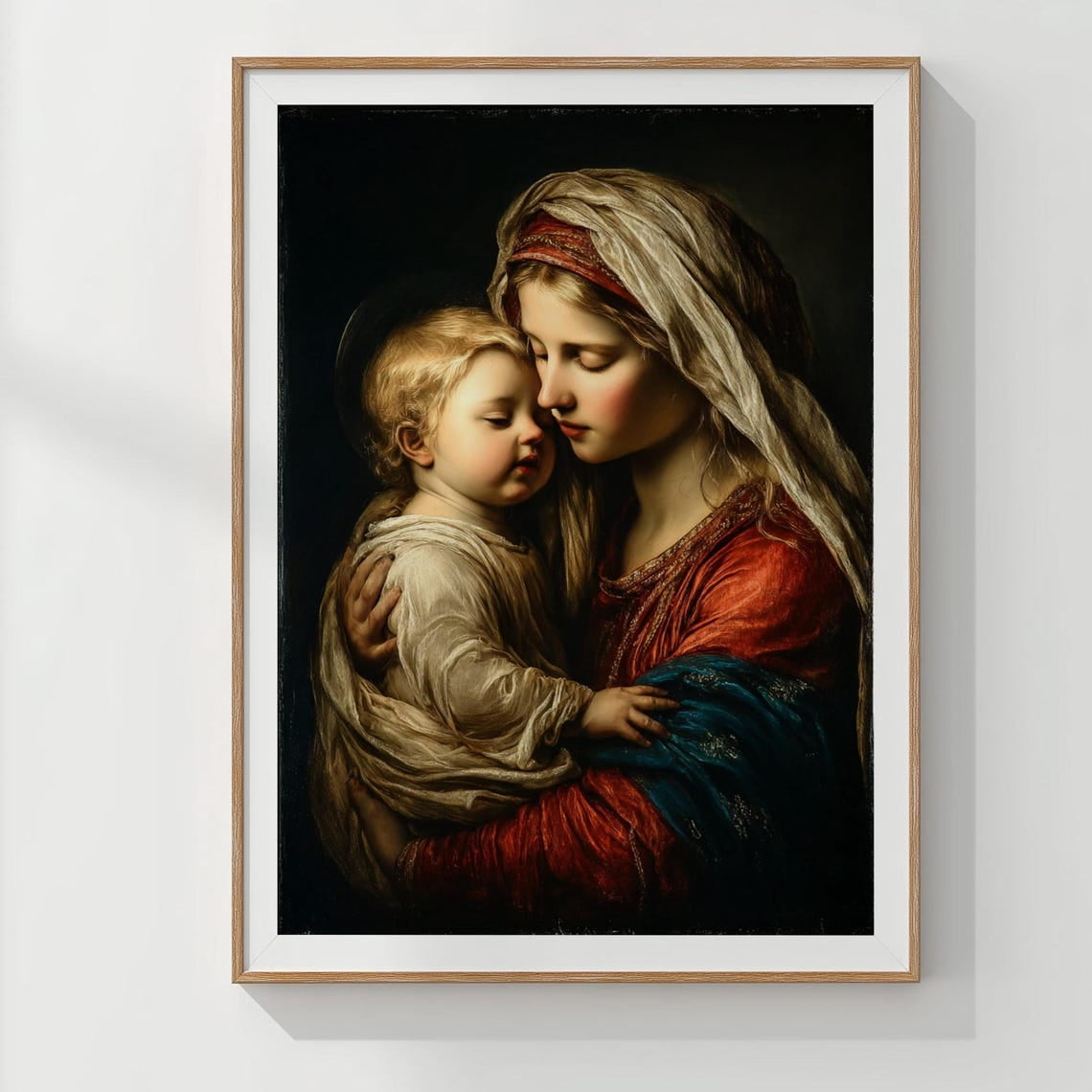 Our Lady And Child Jesus Print, Renaissance Catholic Wall Art, Unframed ...