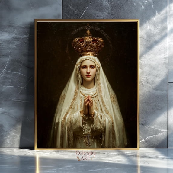 Our Lady Of Fatima Art Print: Catholic Virgin Mary, Religious Home ...