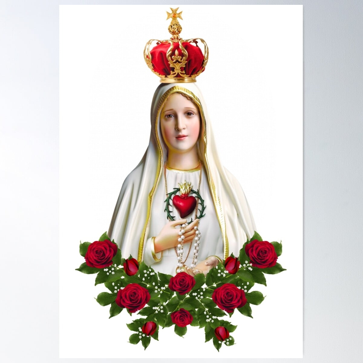 Our Lady Of Fatima Poster Wall Art, Modern Wall Decor For Living Room ...