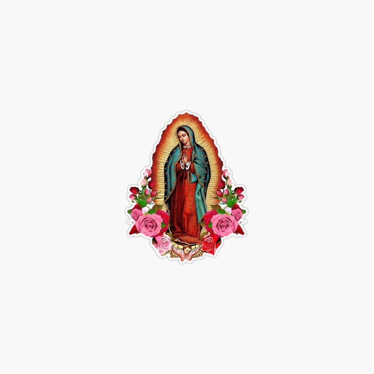 Our Lady Of Guadalupe Mexican Virgin Mary Mexico Sticker, Phone Decal ...