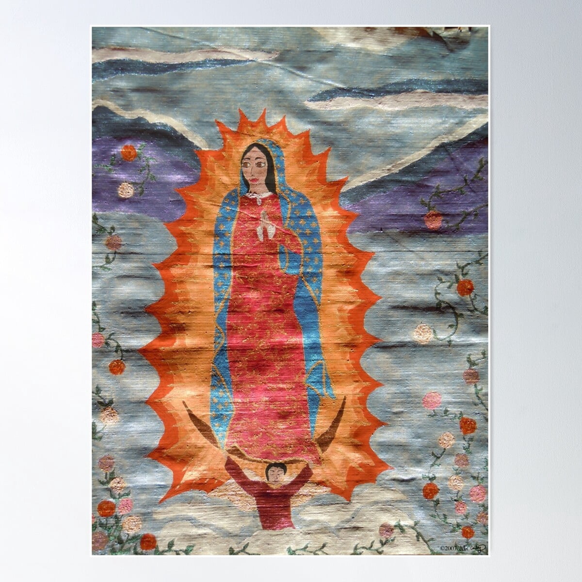 Our Lady Of Guadalupe (Papyrus Version) Poster Wall Art, Modern Wall ...