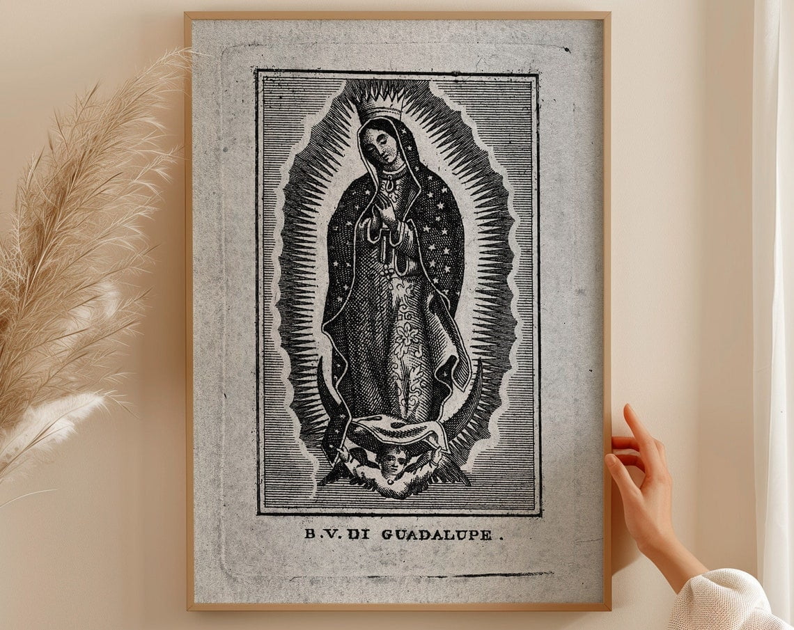 Our Lady Of Guadalupe Print, Religious Art, Virgin Of Guadalupe ...