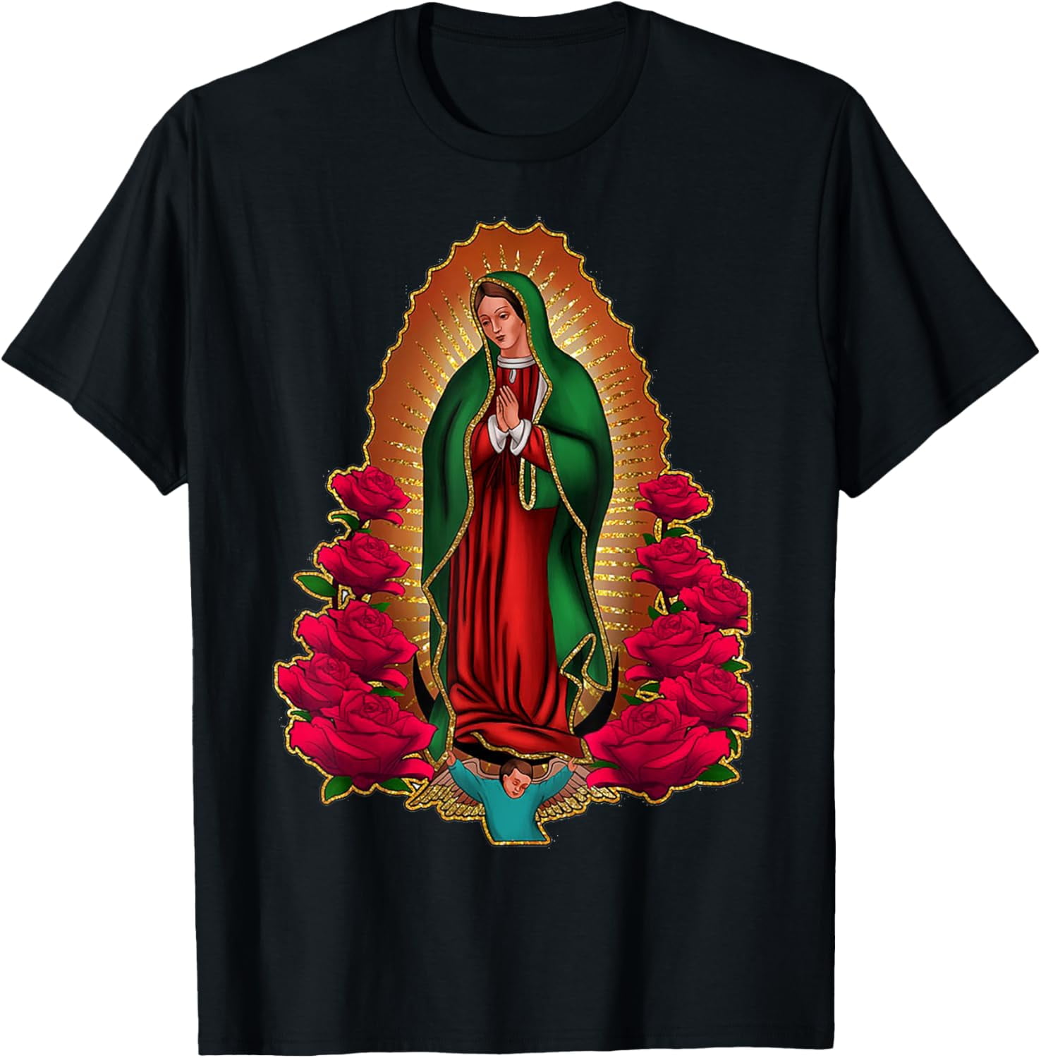 Our Lady Virgen De Guadalupe Virgin Mary Catholic Saint T-Shirtmen and ...