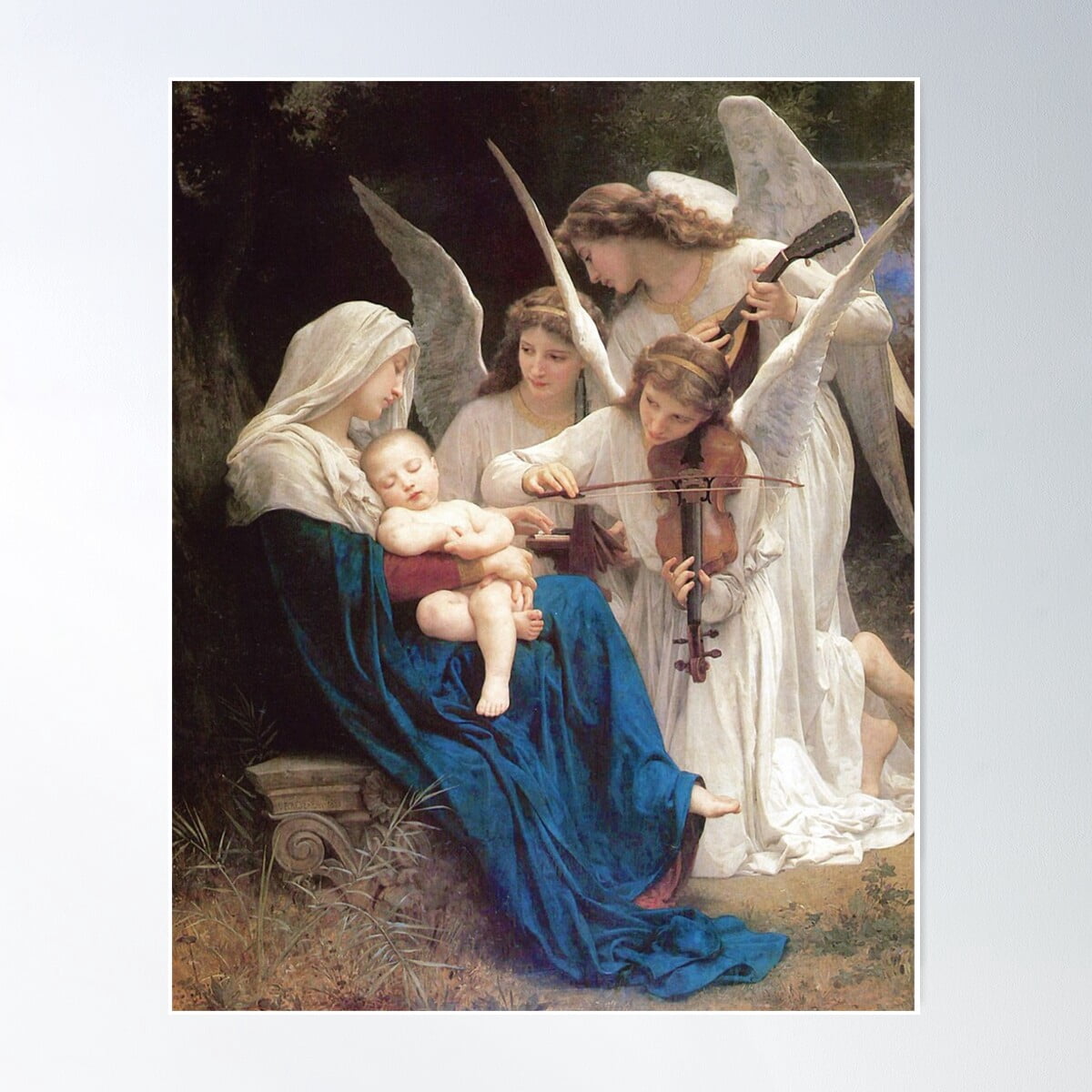 Our Lady Virgin Mary And Jesus Song Of Angels Poster Wall Art, Modern ...