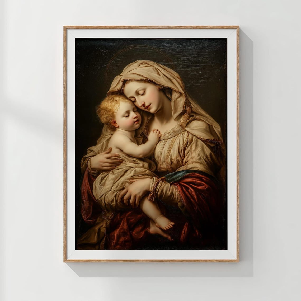 Our Lady With Baby Jesus Poster, Catholic Renaissance Wall Art ...