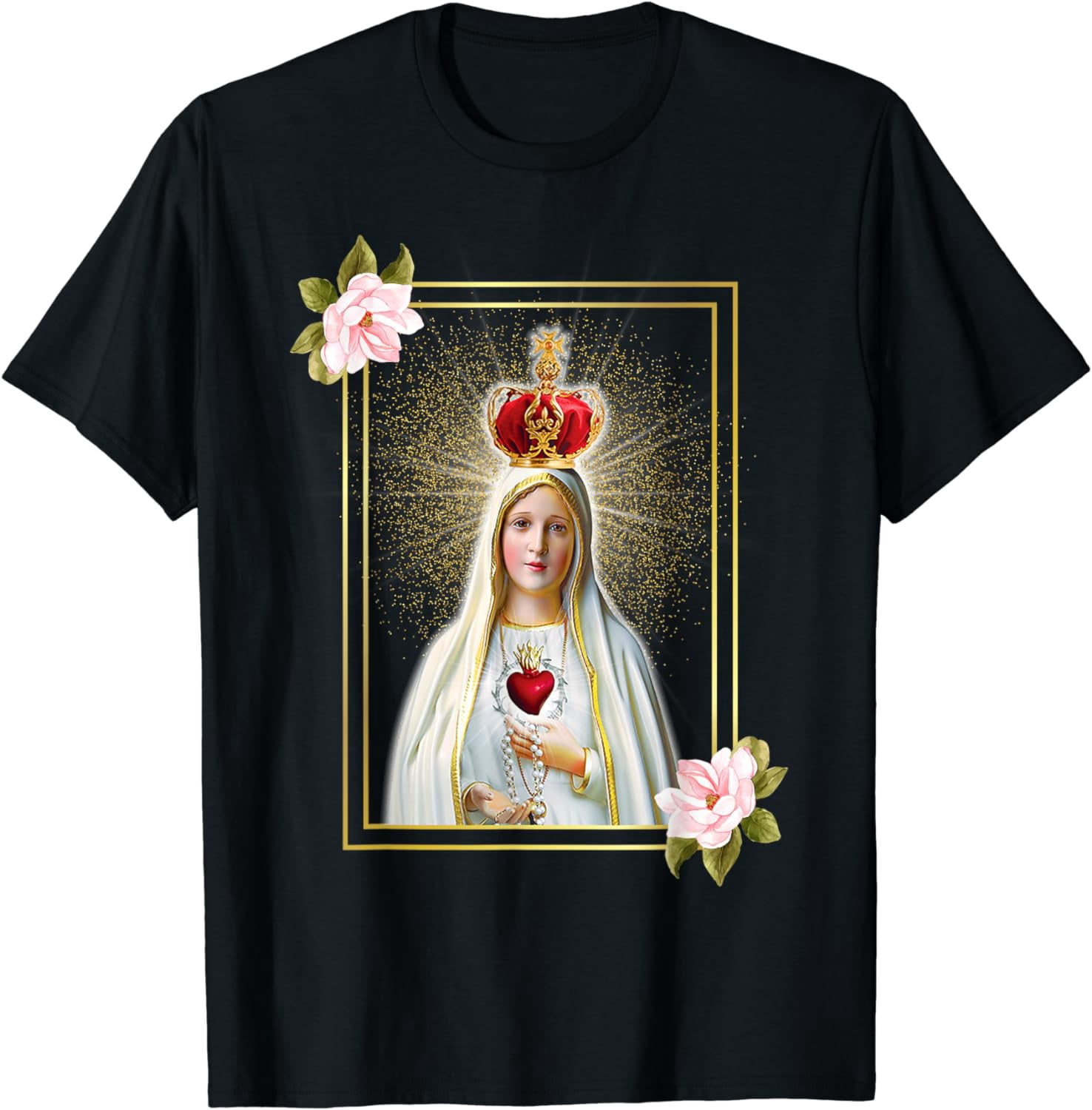 Our Lady of Fatima Immaculate Heart of Blessed Virgin Mary Cotton T ...