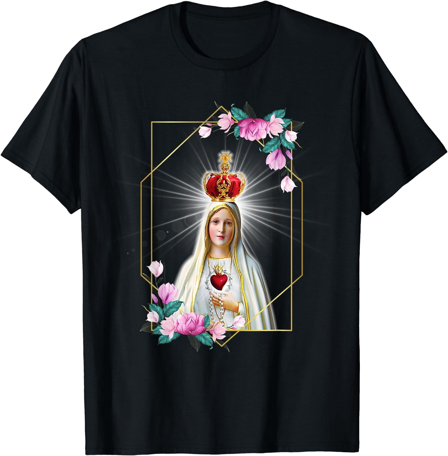 Our Lady of Fatima Immaculate Heart of Blessed Virgin Mary T-Shirt ...