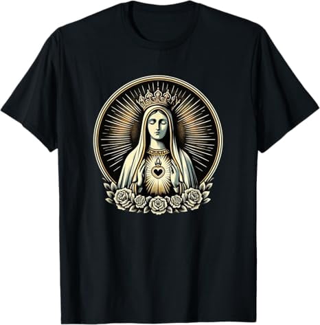 Our Lady of Fatima Powerful Symbol Saint Mary Mother Mary T-Shirt ...