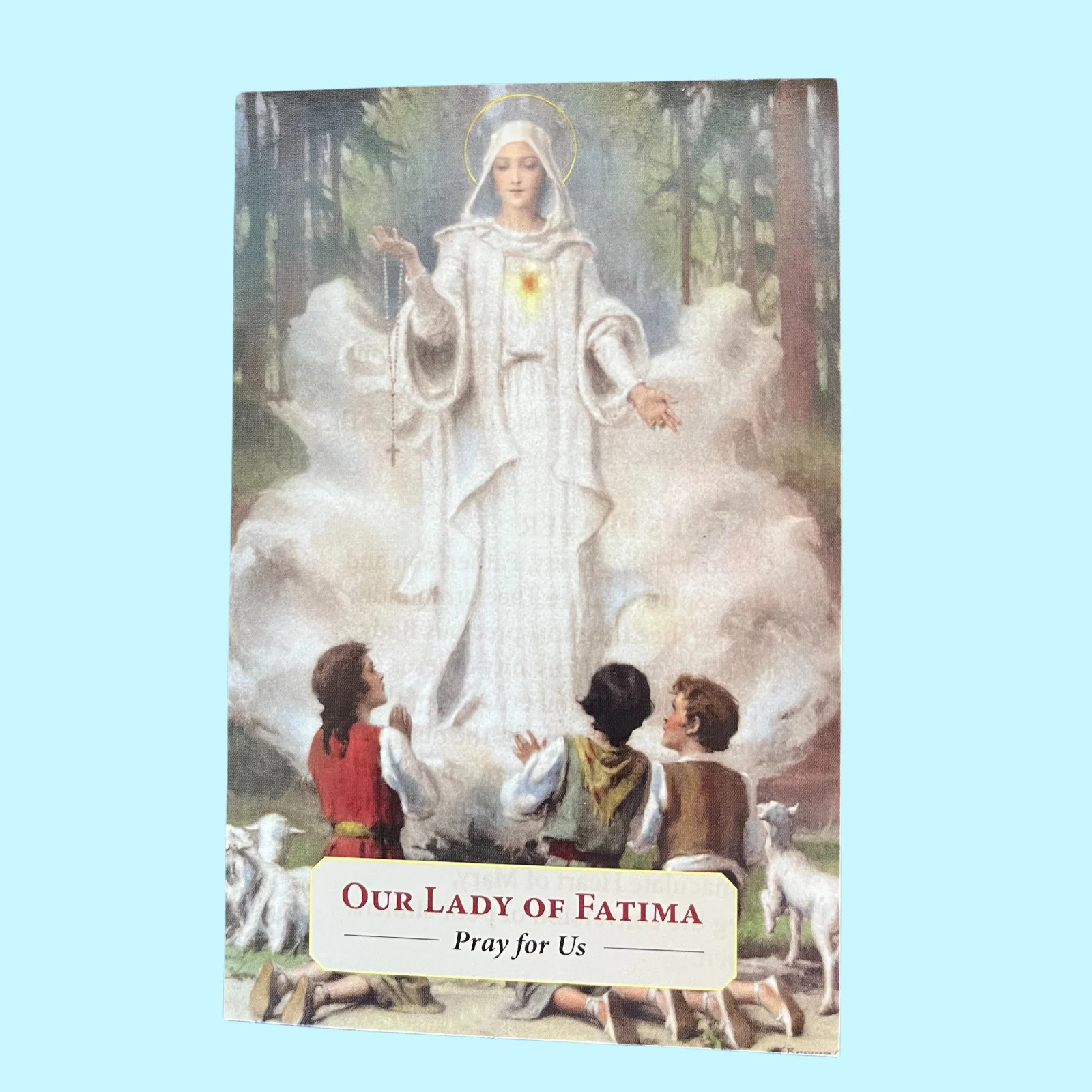 Saint Francis Cromo OUR LADY OF FATIMA ENGLISH HOLY CARD LAMINATED PRAYER CARDS - Walmart.com