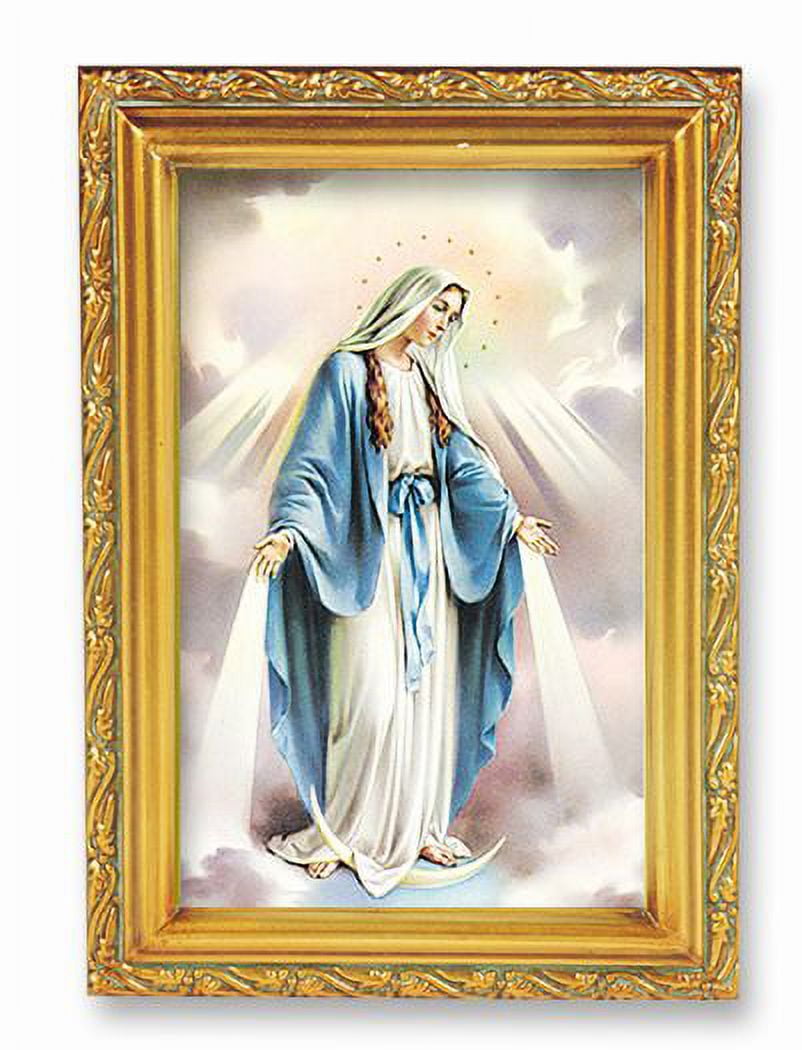 Our Lady of Grace Picture Framed Wall Art Decor Small, Antique Gold ...