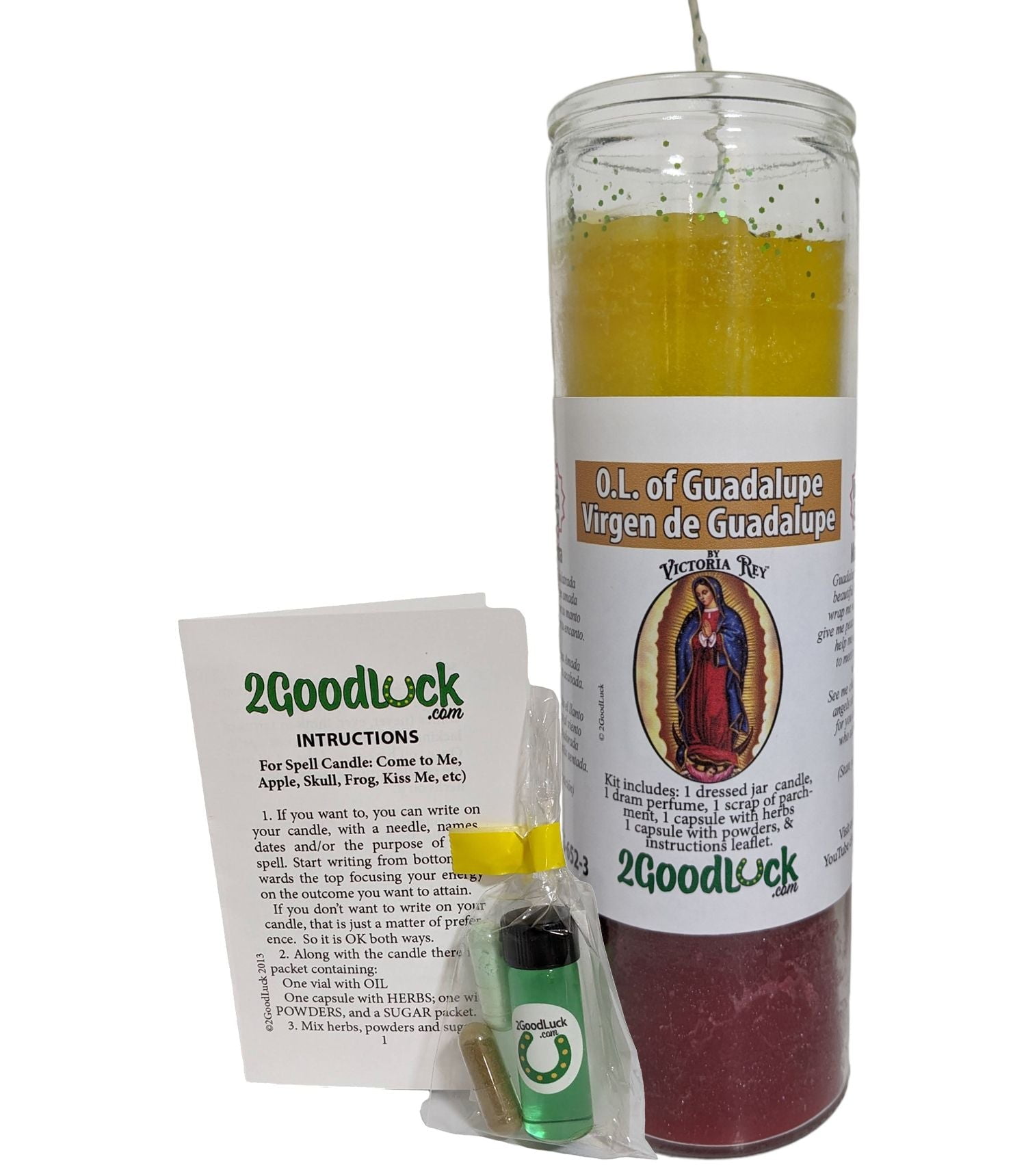 Our Lady of Guadalupe Dressed Candle Kit - Virgen de Guadalupe ...