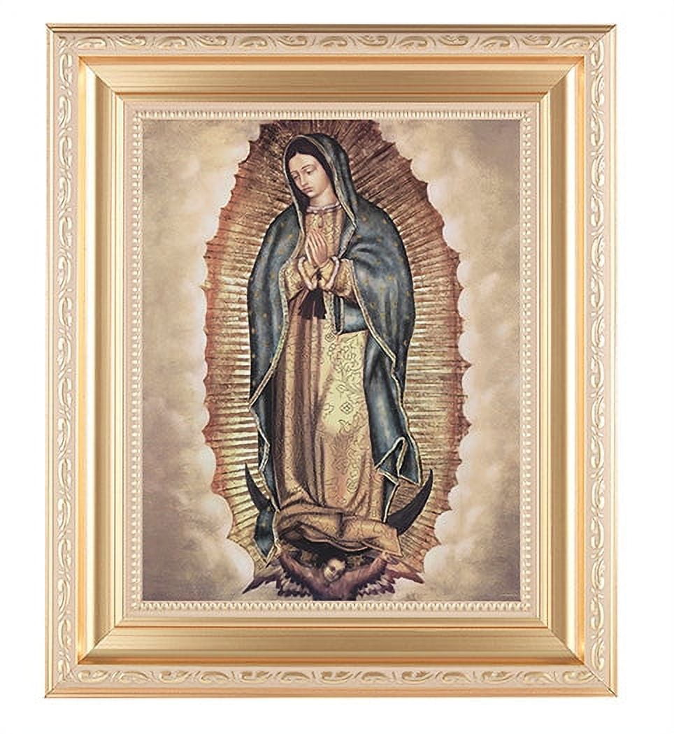 Our Lady of Guadalupe Picture Framed Wall Art Decor Large, Satin Gold ...