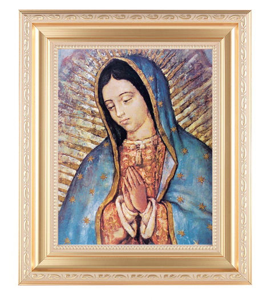 Our Lady of Guadalupe Picture Framed Wall Art Decor Large, Satin Gold ...