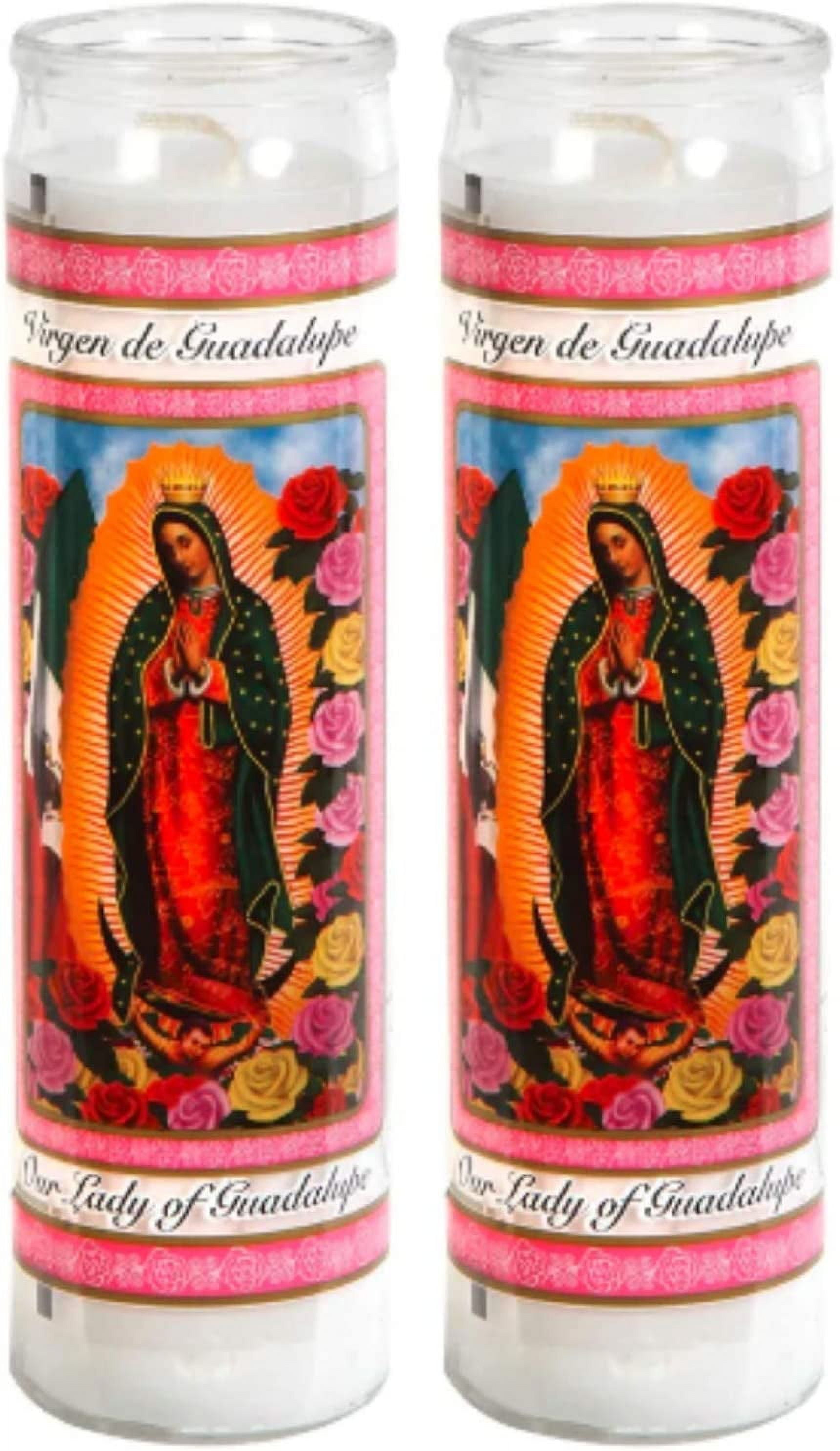 Our Lady of Guadalupe Prayer Candles Religious Candle, White Wax ...