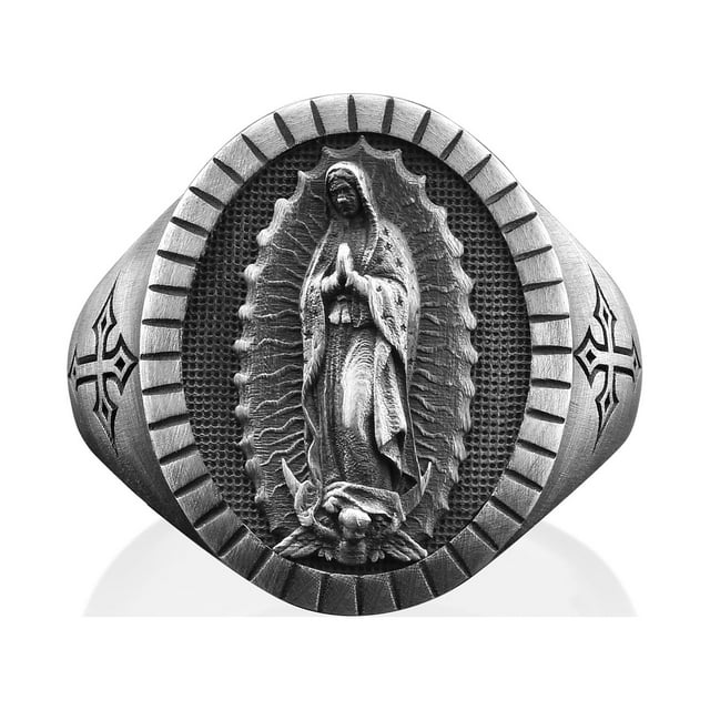 Our Lady of Guadalupe Signet Ring For Men , Guadalupe Christian ...