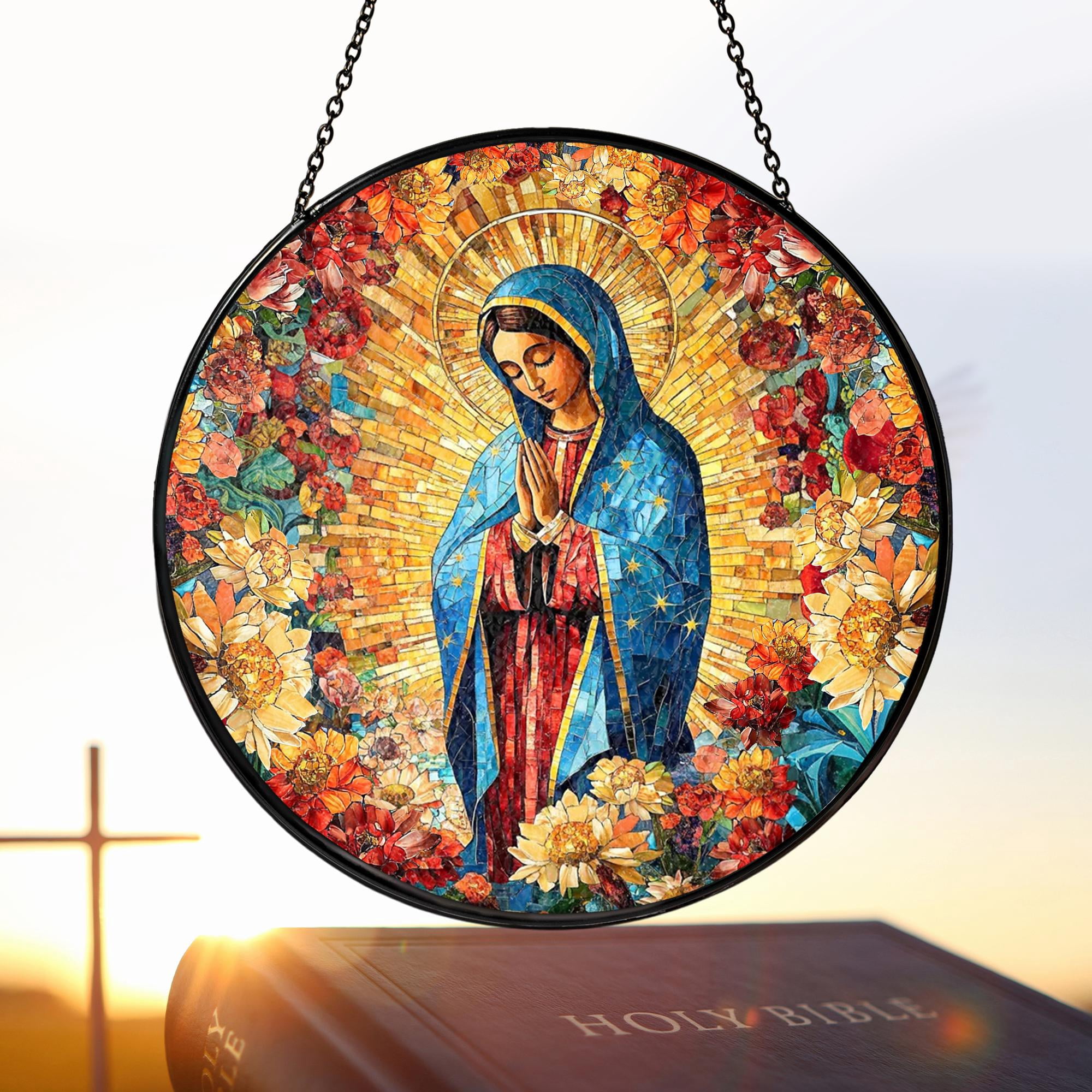Our Lady of Guadalupe Sun Catcher, Catholic Decor, Virgin Mary Stained ...