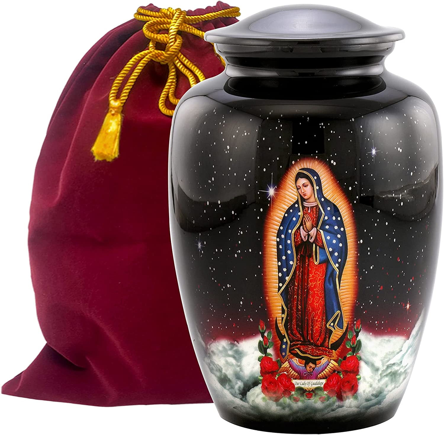 Our Lady of Guadalupe Urn, Religious Cremation Urn for Ashes, Spiritual ...