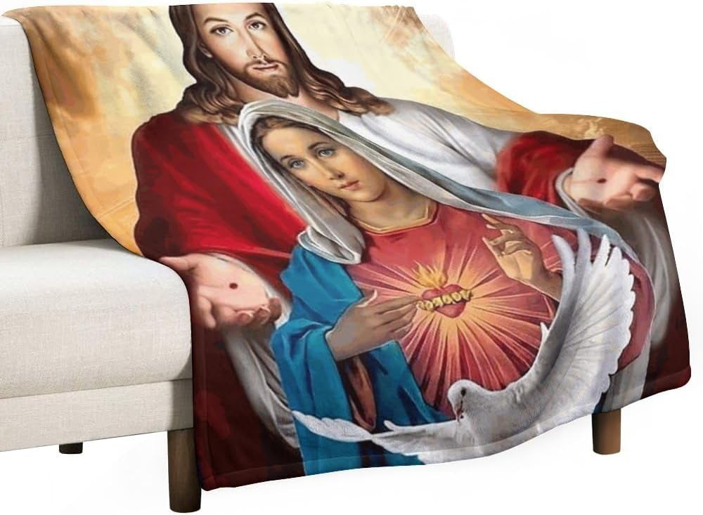 Our Lady of Guadalupe Virgin Mary Blanket Lightweight Throw Blankets for Sofa, Bed, Super Soft ...