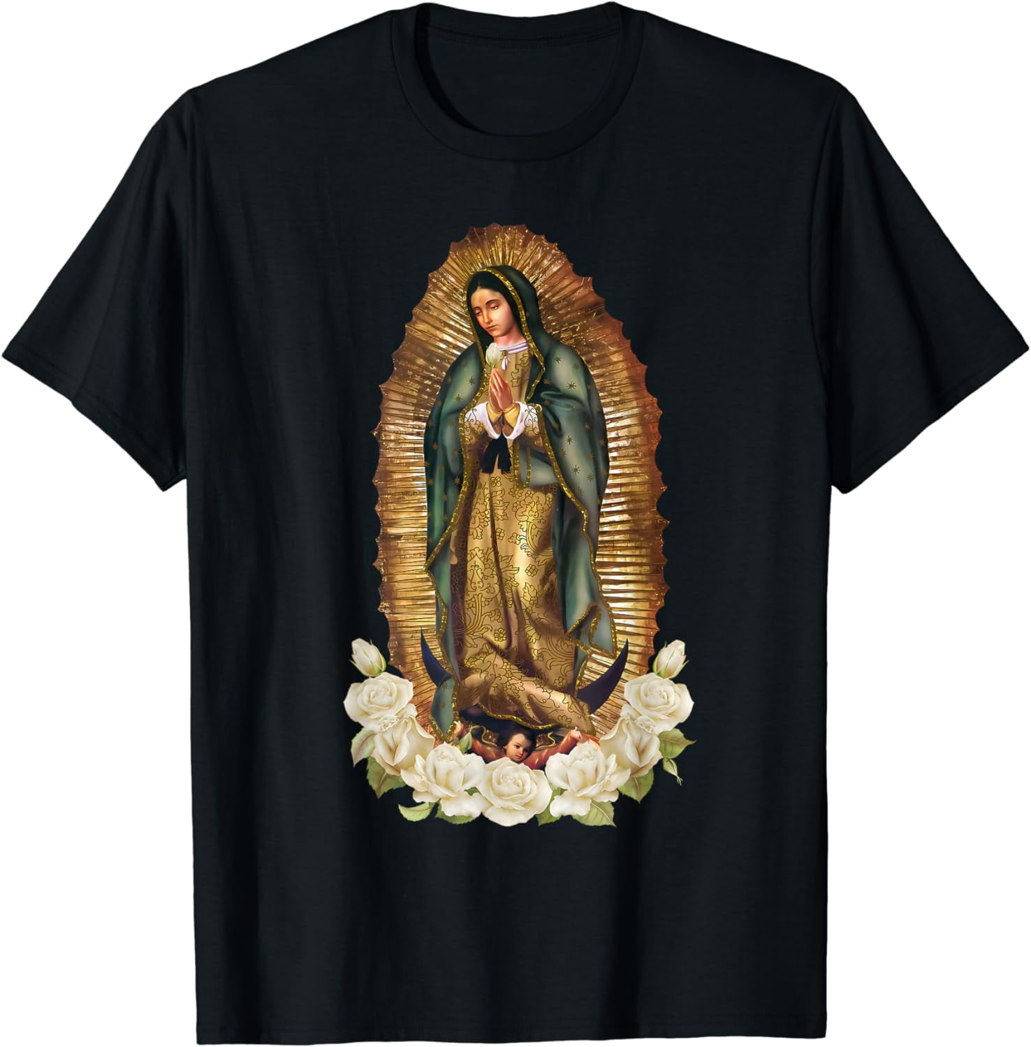 Our Lady of Guadalupe Virgin Mary Catholic Saint T-Shirt - Walmart.com