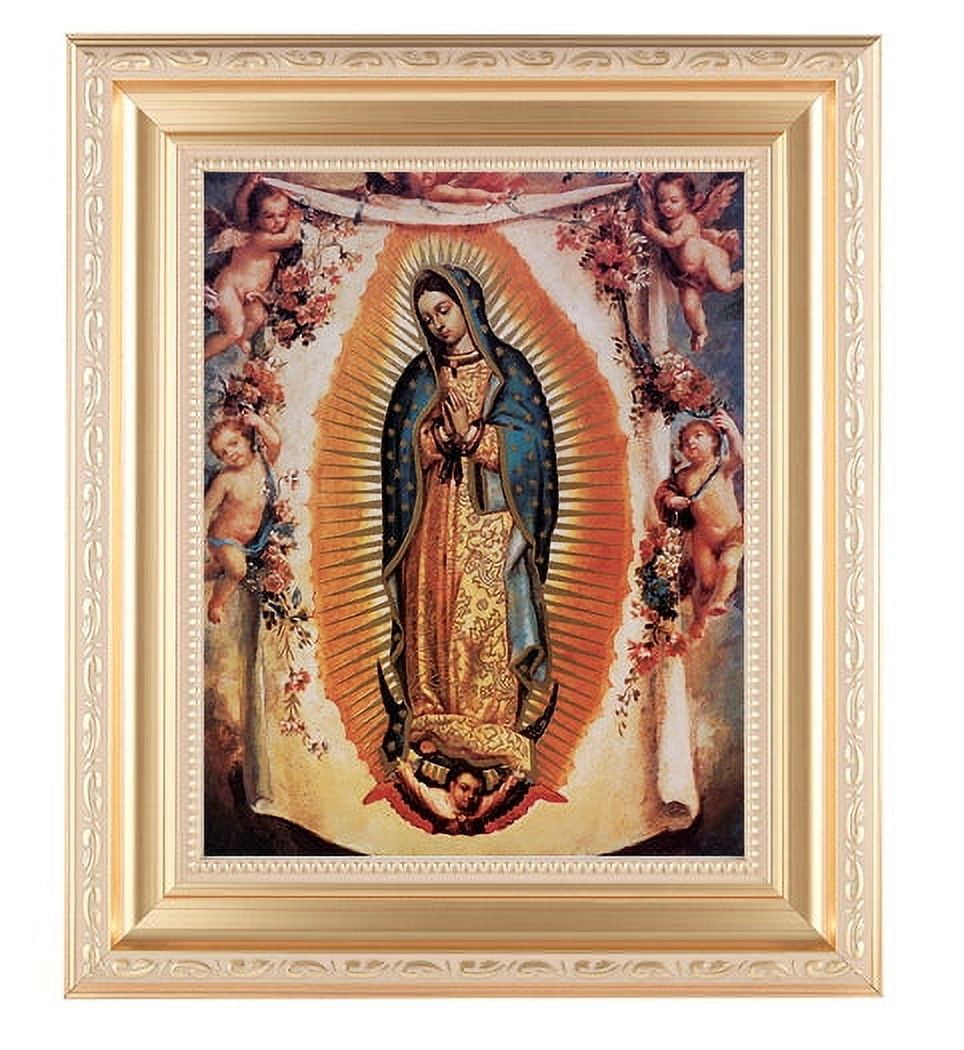 Our Lady of Guadalupe with Angels Picture Framed Wall Art Decor Large ...