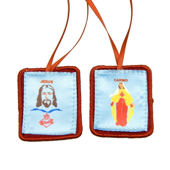 Our Lady of Mount Carmels Catholic Red Scapular Religious Necklace for ...