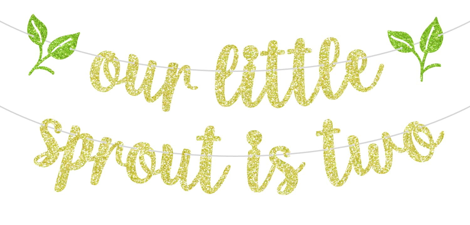 Our Little Sprout is Two Banner, Two Sweet, Two Wild, Greenery Farmers ...