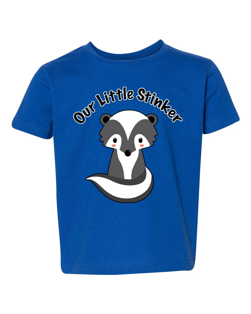 Our Little Stinker Cute Raccoon Stinky Humor Toddler Crew Graphic T ...