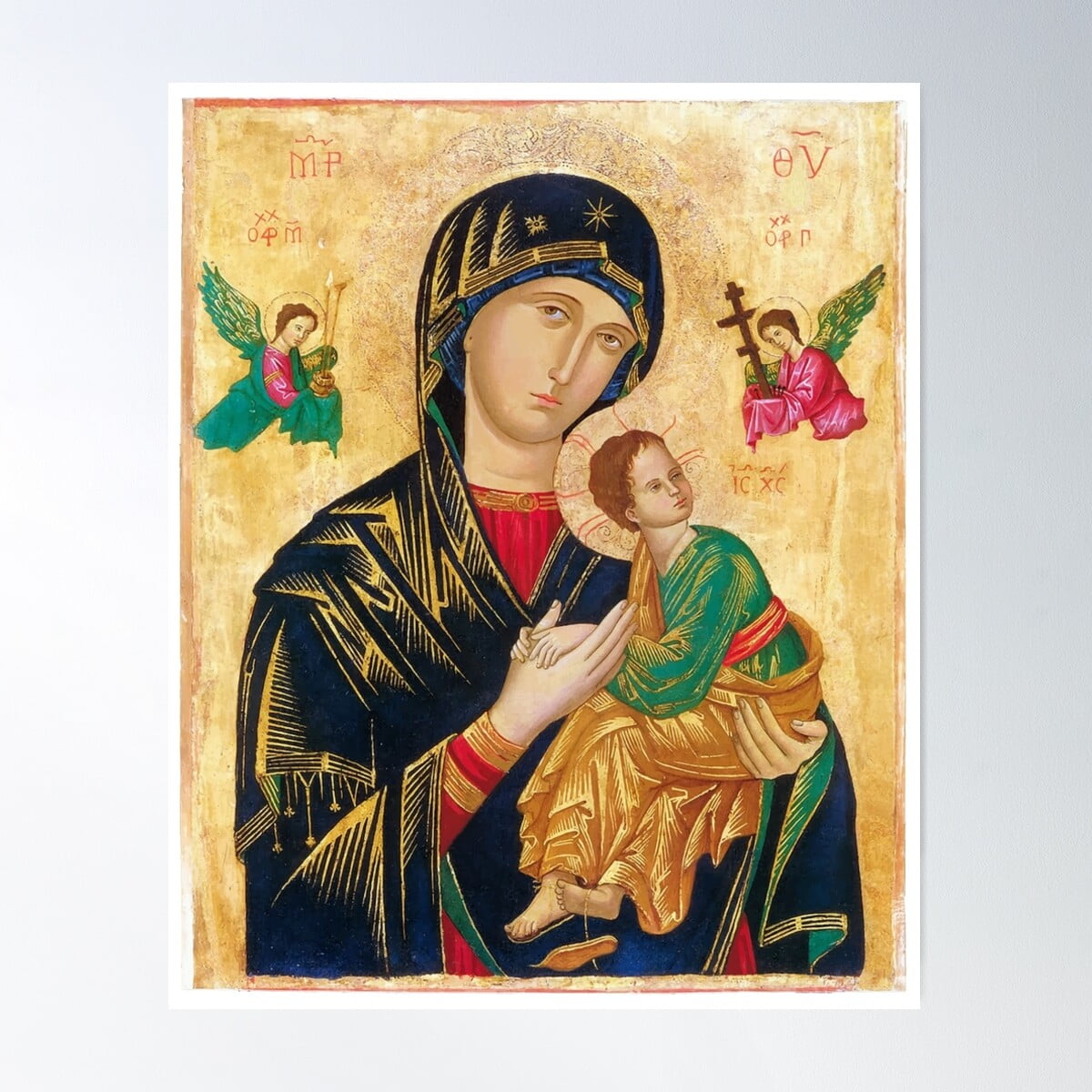 Our Mother Of Perpetual Help, Icon Art Poster Wall Art, Modern Wall ...