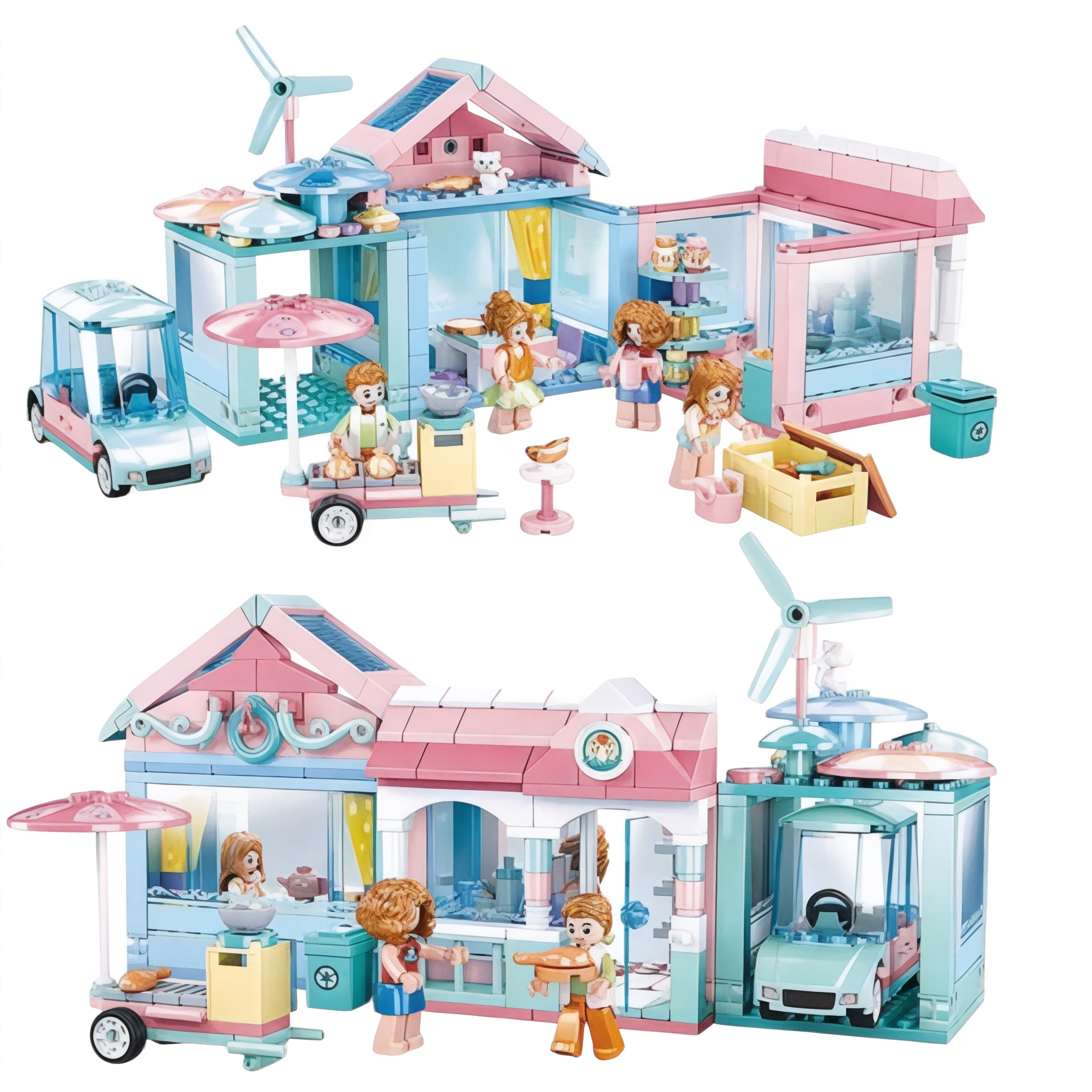 Our New House City Modular Building Blocks Toy Bricks Set - Walmart ...
