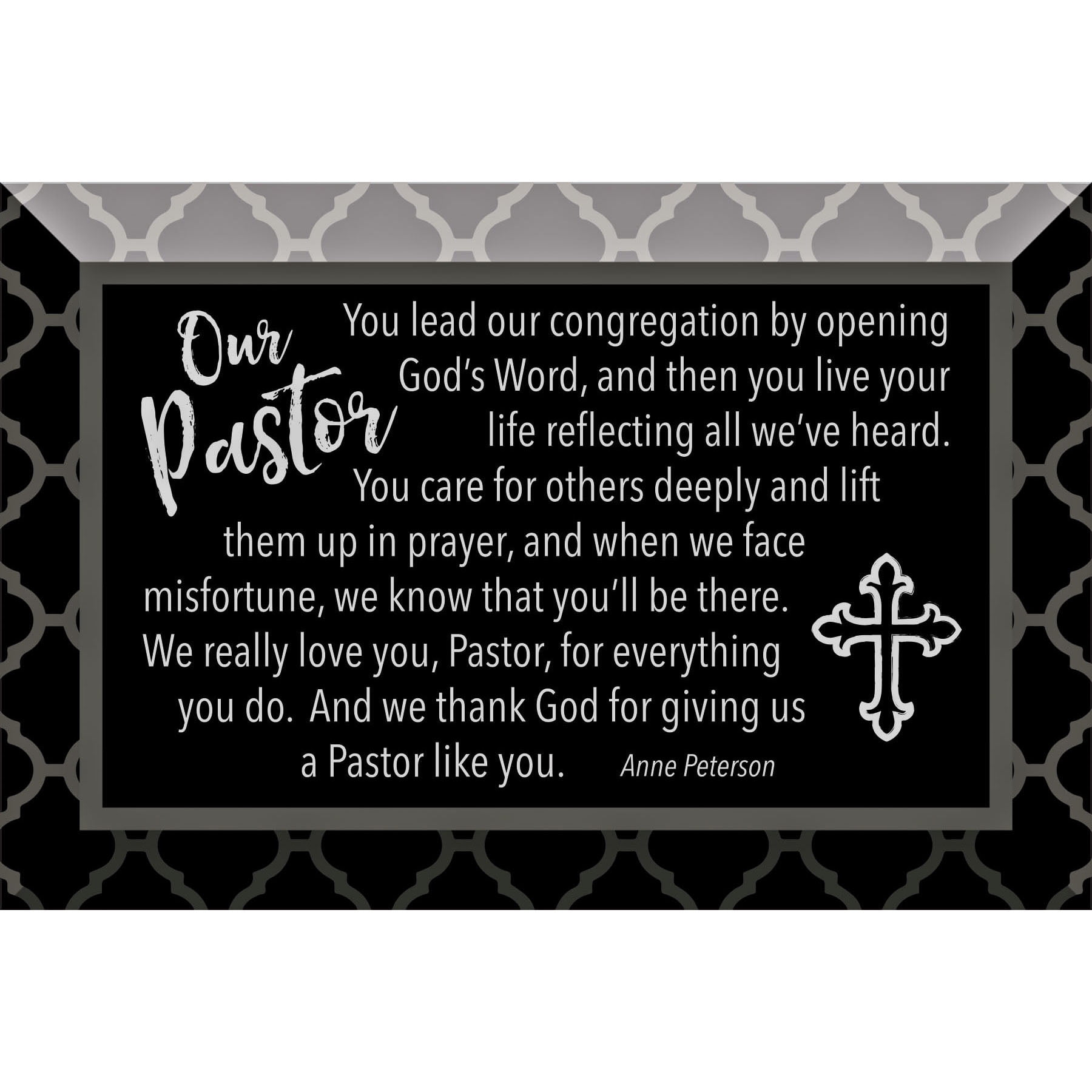 Our Pastor Glass Plaque with Easel 4 inches x 6 inches - Walmart.com