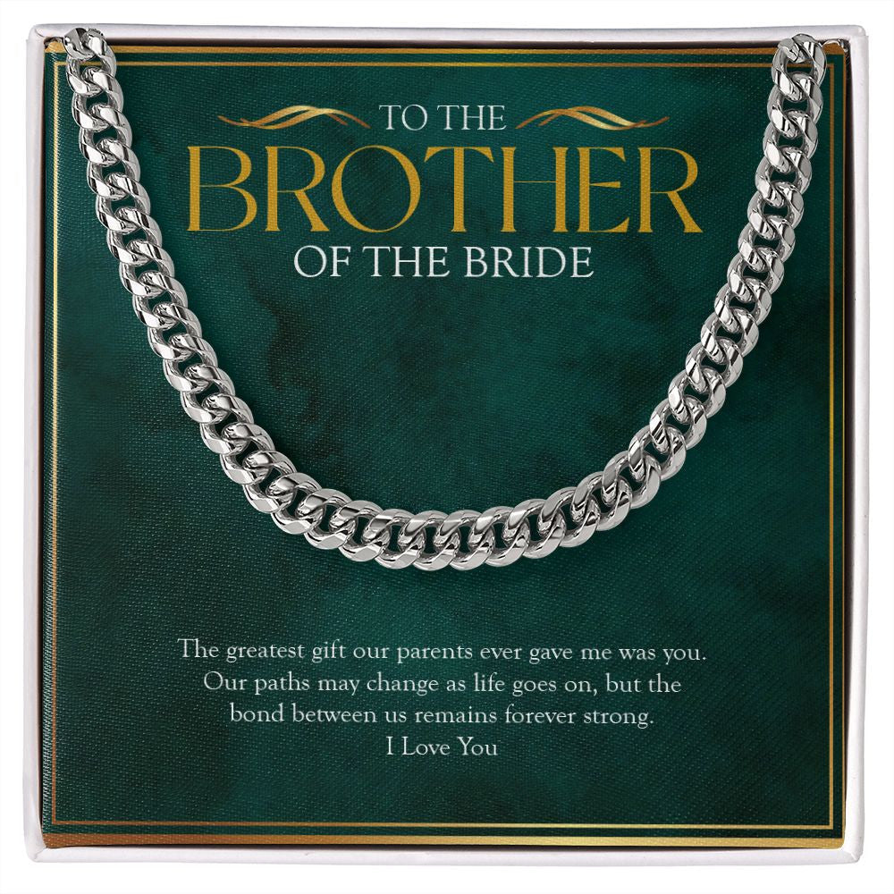 "Our Paths May Change" Brother of the Bride Wedding Day Necklace Gift ...