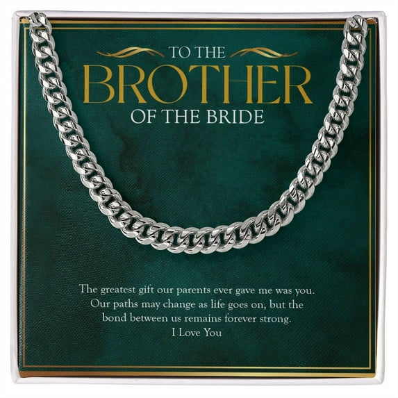 "Our Paths May Change" Brother of the Bride Wedding Day Necklace Gift ...