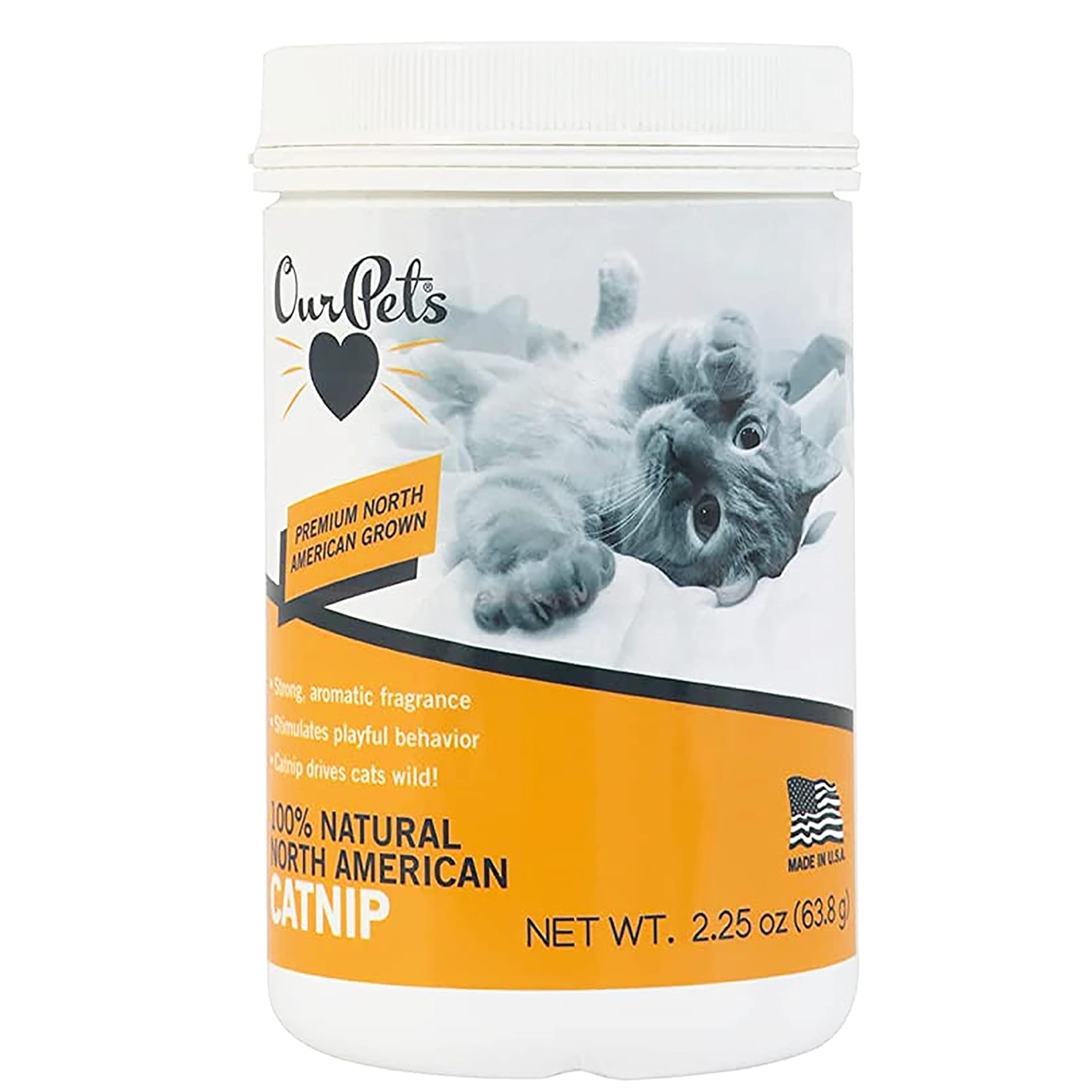 Our Pets Premium Catnip - 2.25 oz Jar of High Potency Catnip - 100% ...