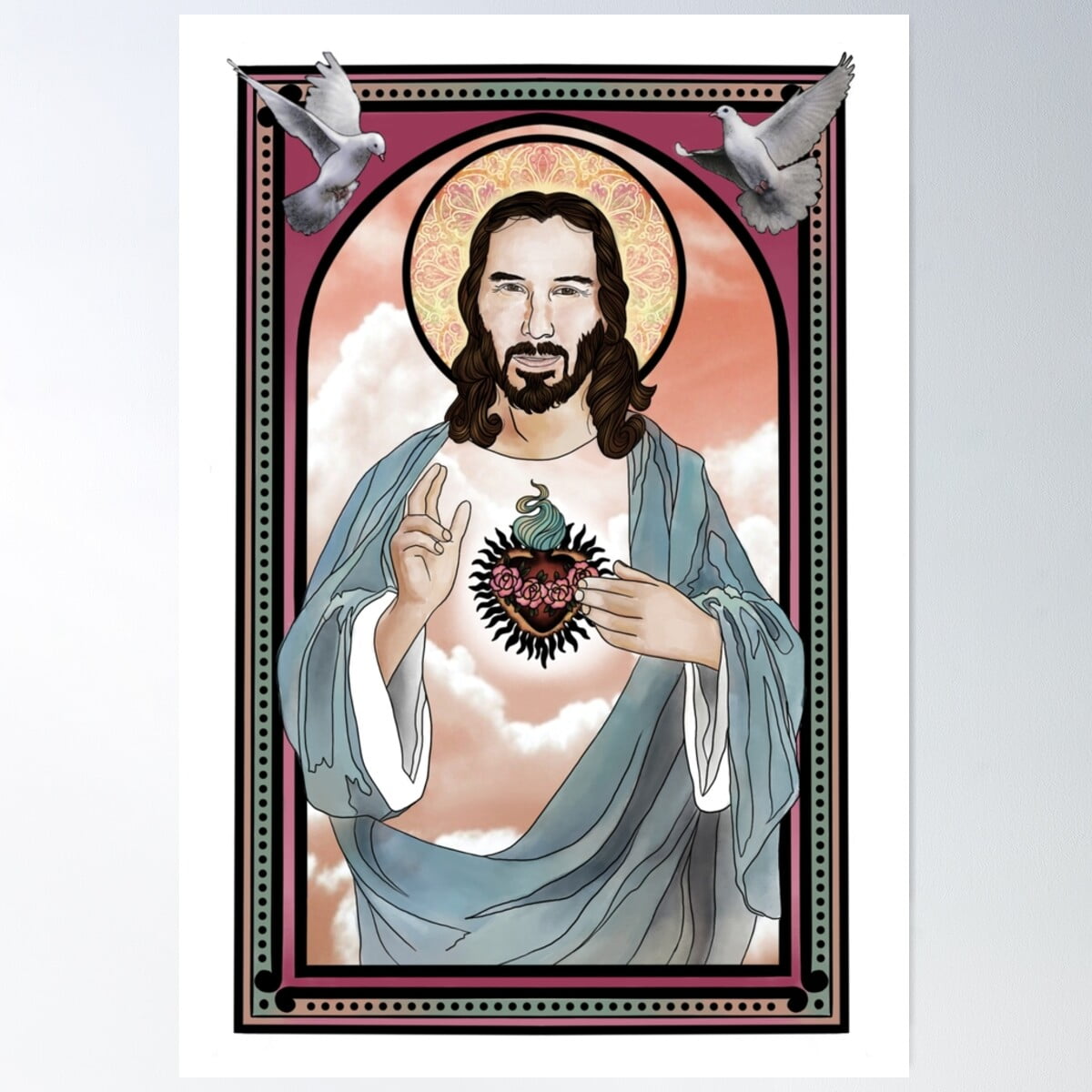Our Saviour - Keanu Poster Wall Art, Modern Wall Decor For Living Room ...