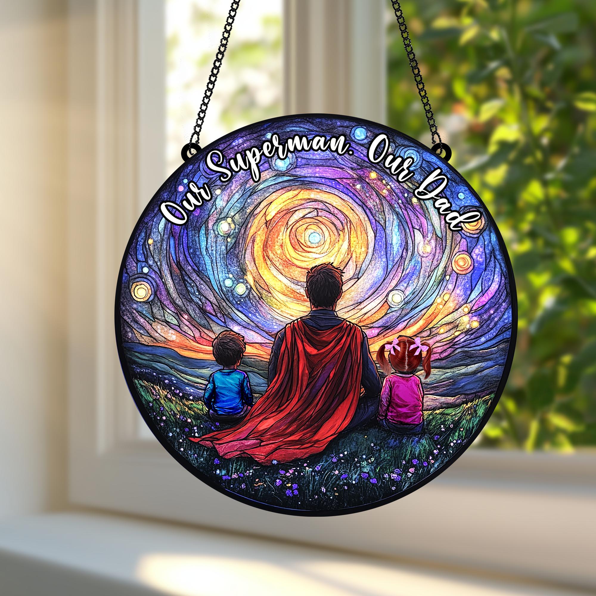 Our Superman Our Dad Acrylic Suncatcher fullxfull Heroic Fathers Day ...