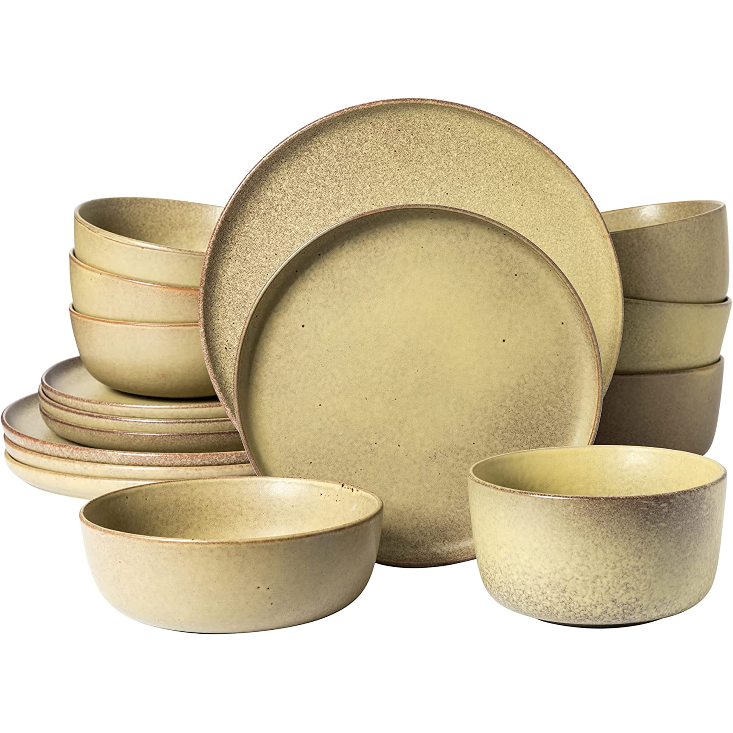 Free Shipping! Our Table Landon 16 Piece Beige Stoneware Dinnerware Set ...