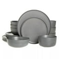 Our Table Landon 16 Piece Stoneware Dinnerware Set in Truffle - Walmart.com