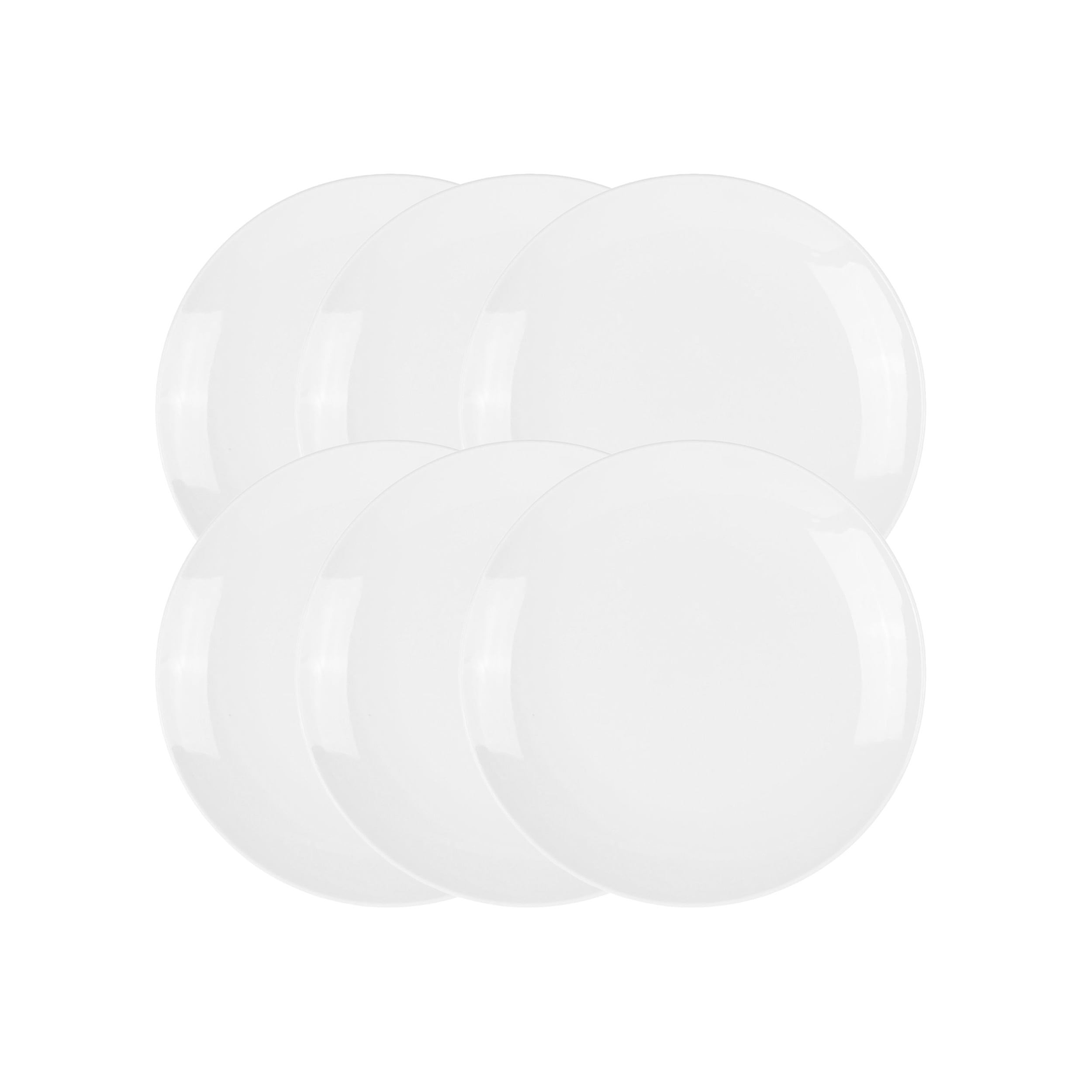 Our Table Simply White Porcelain Salad Plate Set - 6 Piece 7.5 Inch ...