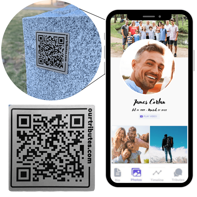 Free Shipping! Our Tributes Memorial Webpage and QR Code Memorial ...