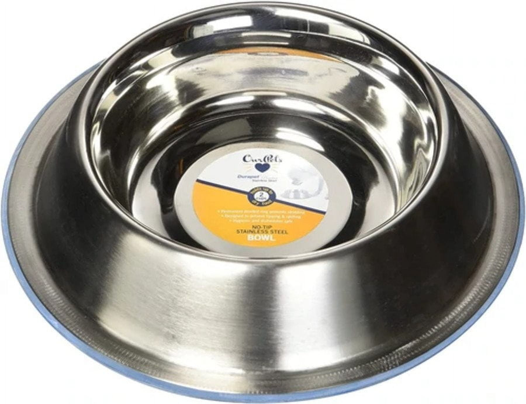 OurPets Premium Stainless Steel Non-Tip Dog Bowl, SM - Walmart.com