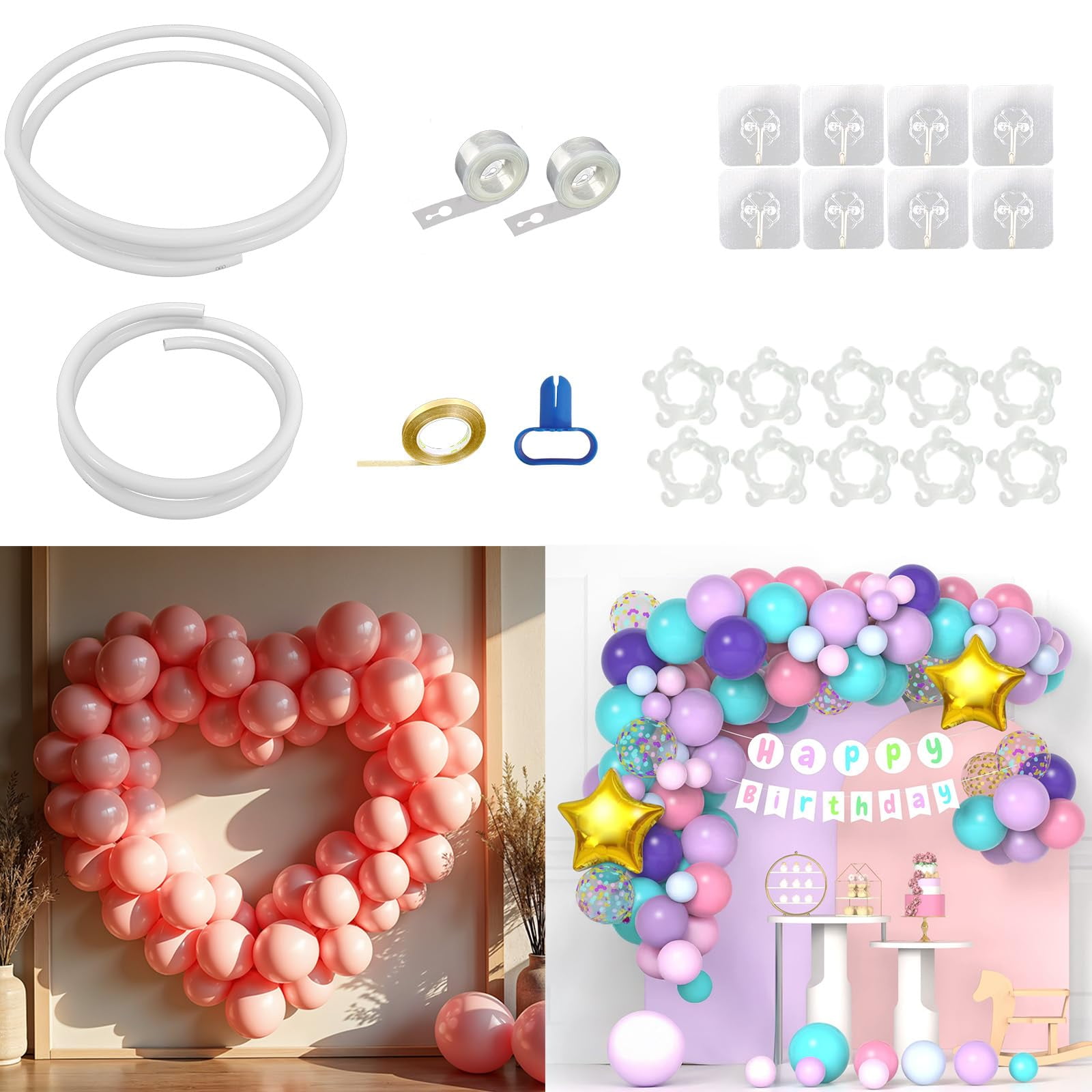 OurWarm Wall Arch MMF7 Stand, Free Bending DIY Arch Frame Kit with Clip ...