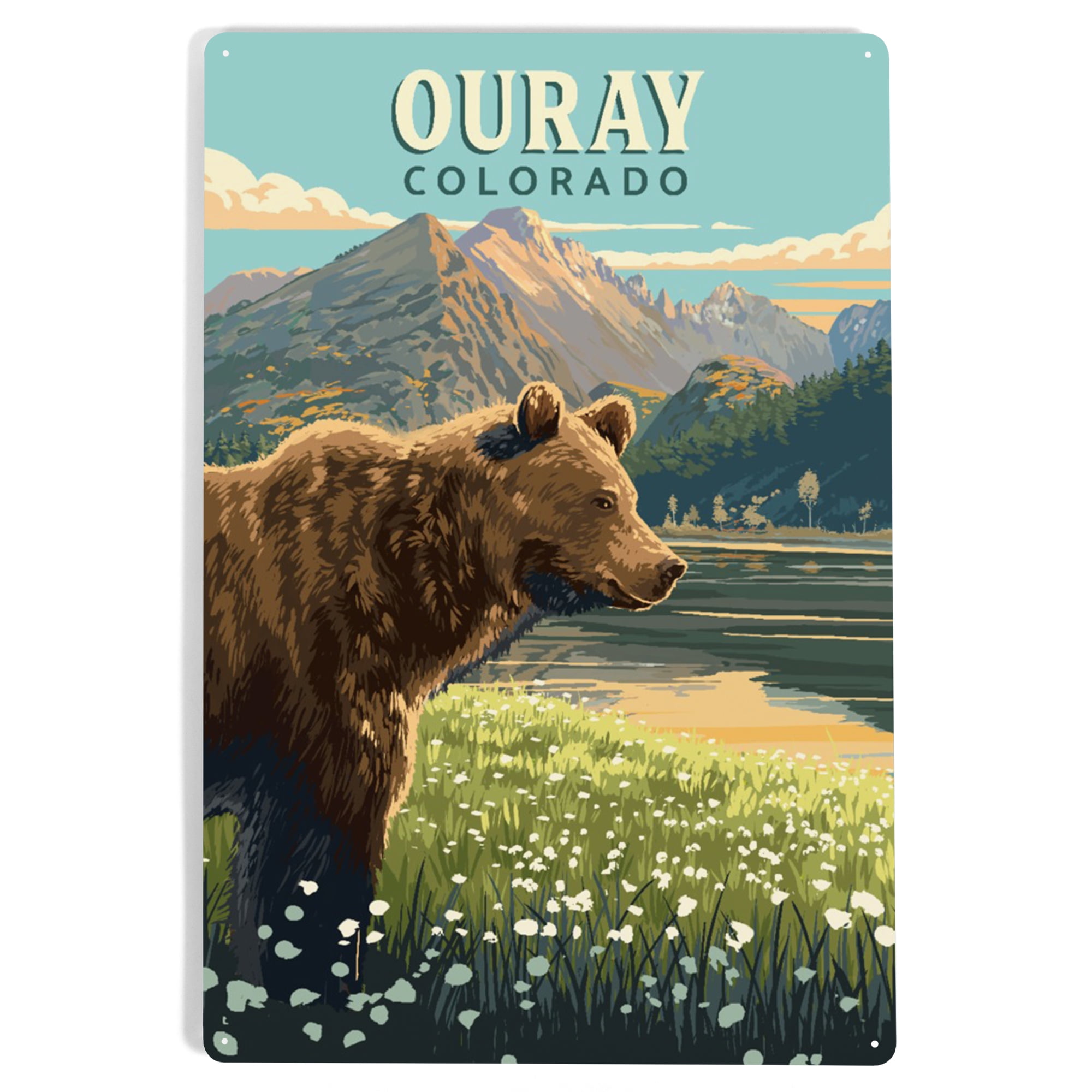 Ouray, Colorado, Bear, Painterly (12x18 Aluminum Art, Indoor Outdoor ...
