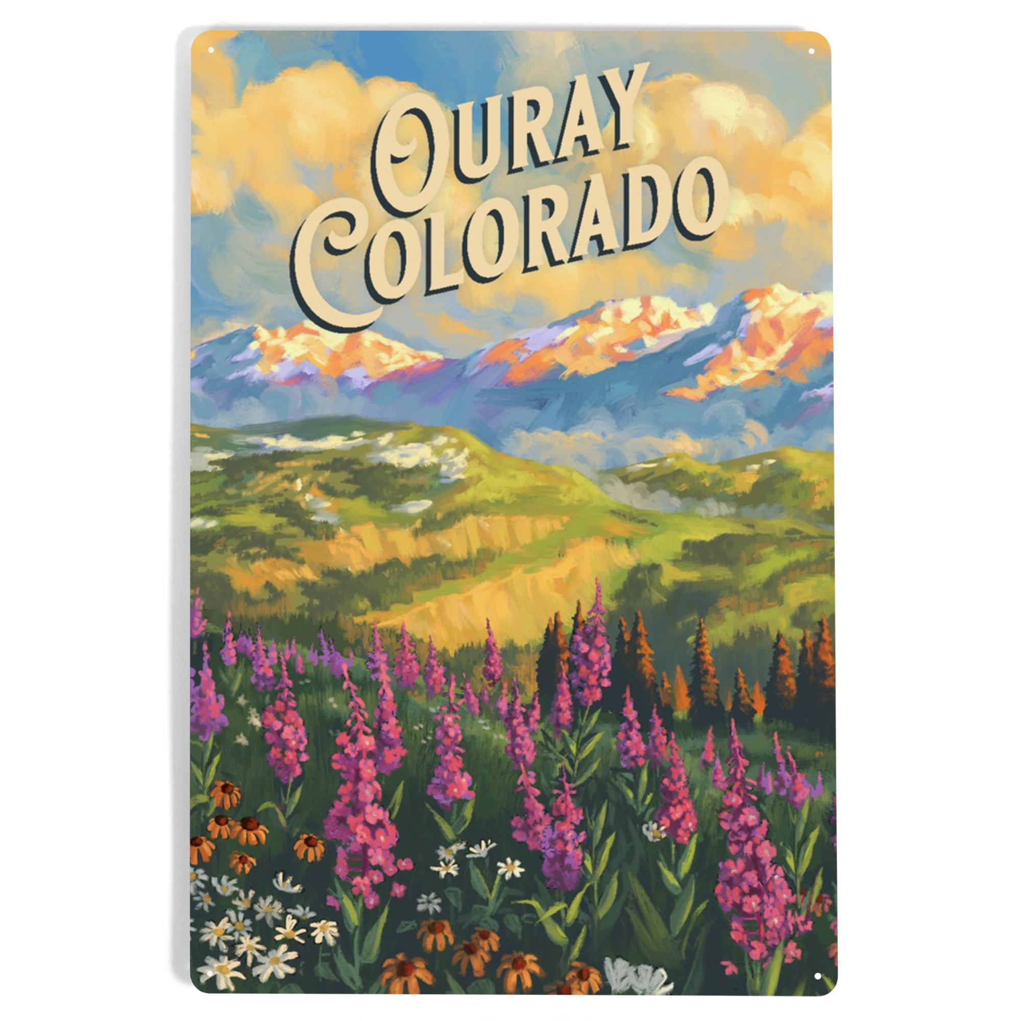 Ouray, Colorado, Oil Painting (12x18 Aluminum Art, Indoor Outdoor Metal ...