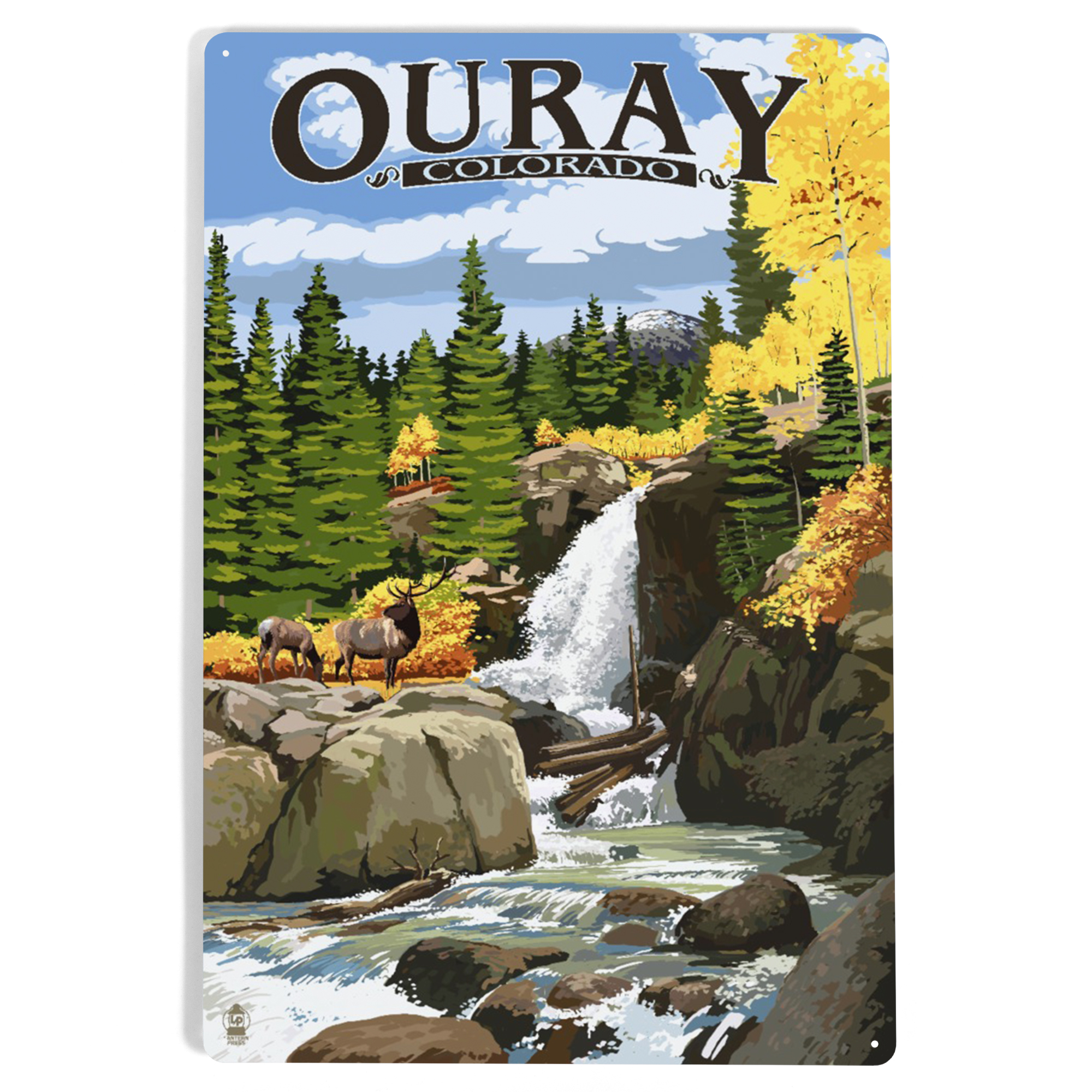 Ouray, Colorado, Waterfall (12x18 Aluminum Art, Indoor Outdoor Metal ...